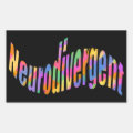 Neurodivergent typography Neurodiversity Awareness Rectangular Sticker ...