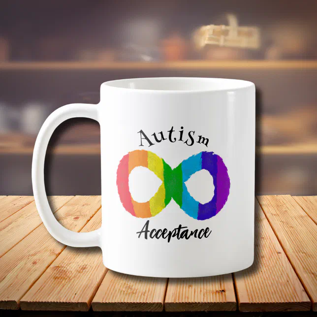 Neurodiversity Autism Acceptance Rainbow Coffee Mug | Zazzle Neurodiversity Autism Acceptance Rainbow Coffee Mug | Zazzle