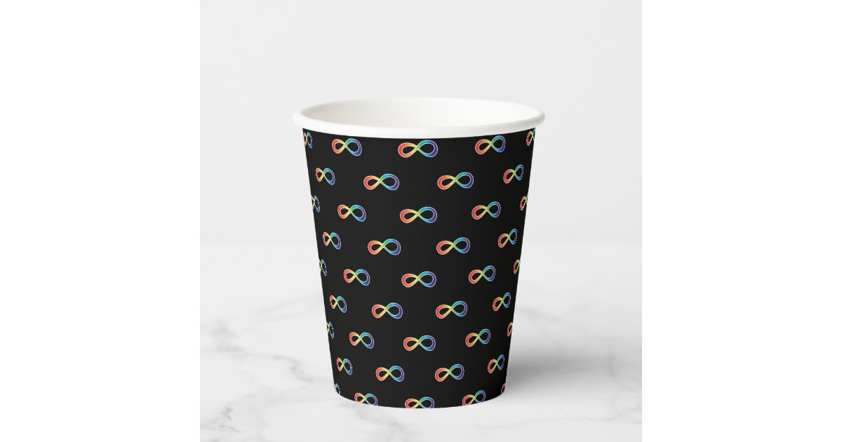 Neurodiversity Autism Awareness Acceptance Rainbow Paper Cups | Zazzle