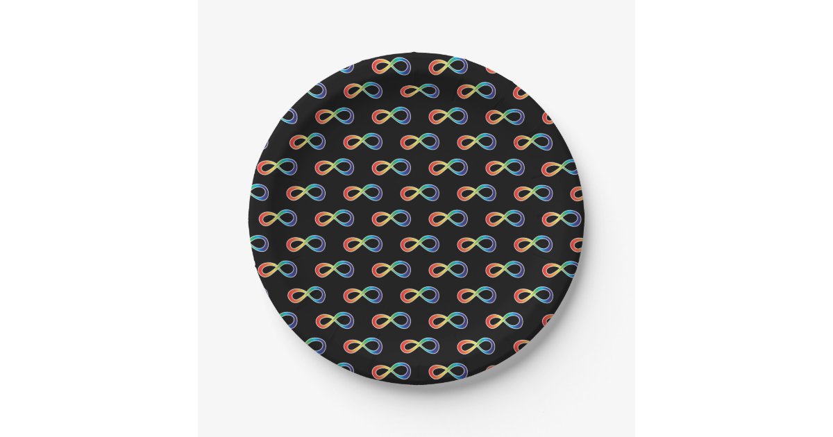 Neurodiversity Autism Awareness Acceptance Rainbow Paper Plates | Zazzle