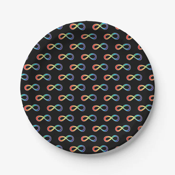 Neurodiversity Autism Awareness Acceptance Rainbow Paper Plates | Zazzle