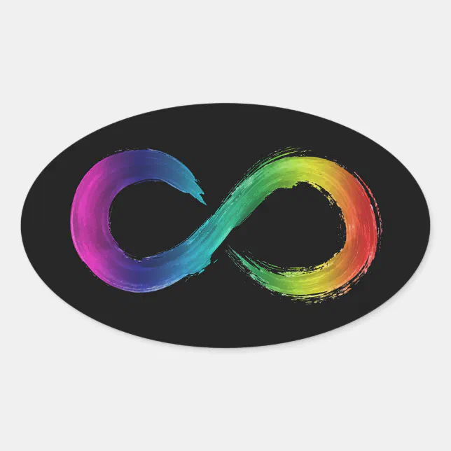 Neurodiversity black sticker | Zazzle