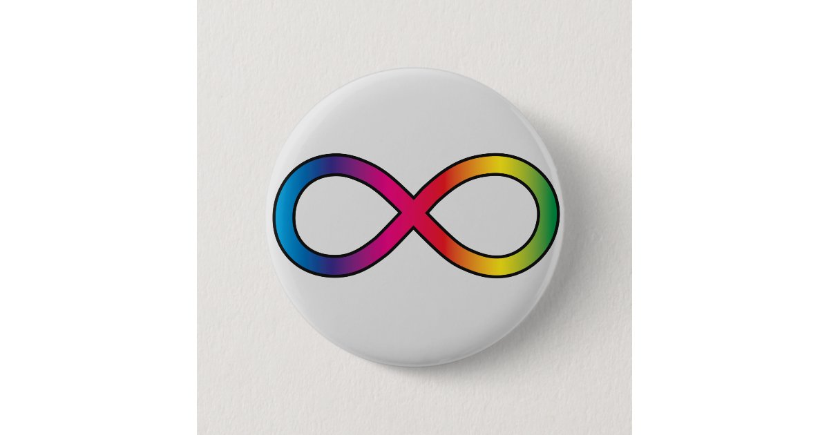 Neurodiversity infinity symbol button | Zazzle