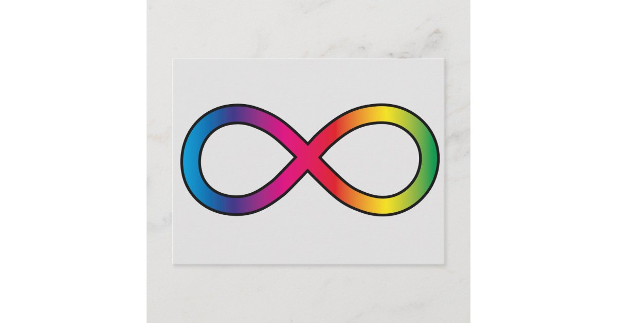 Neurodiversity infinity symbol postcard | Zazzle