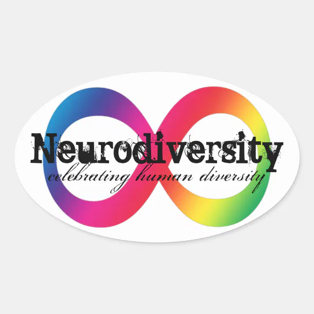 Neurodiversity Oval Sticker | Zazzle