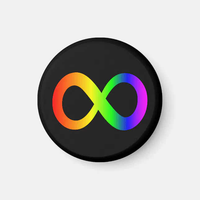 Neurodiversity Rainbow Infinity Symbol Autism Magnet | Zazzle