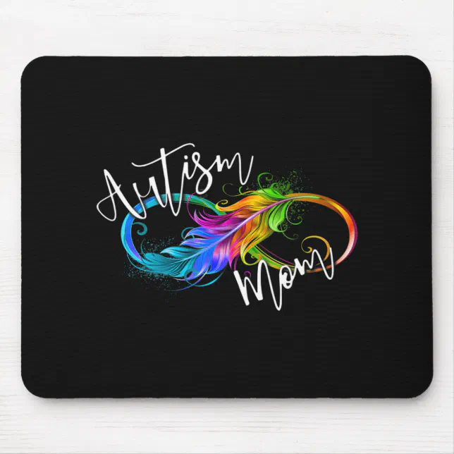 Neurodiversity Symbol Rainbow Infinity Autism Mom Mouse Pad | Zazzle