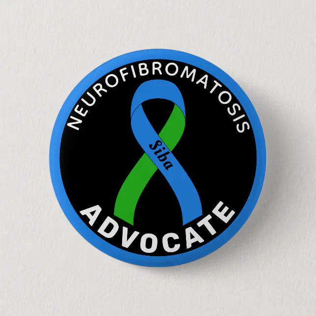 Neurofibromatosis Advocate Ribbon Black Button | Zazzle