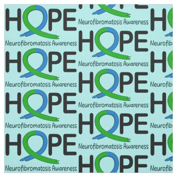 Neurofibromatosis Butterfly Awareness Ribbon Fabric | Zazzle