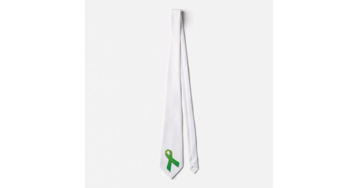 Neurofibromatosis, NF, NF1, NF2, Green Ribbon Tie | Zazzle