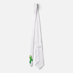 Neurofibromatosis, NF, NF1, NF2, Green Ribbon Tie | Zazzle