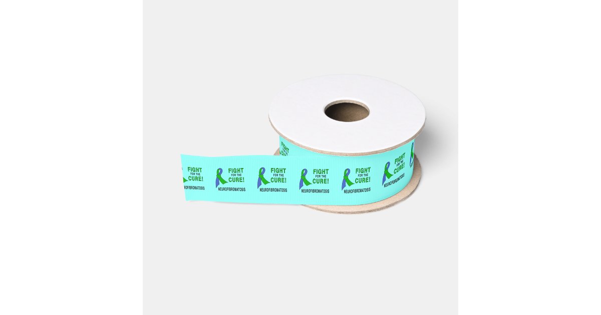 Neurofibromatosis Ribbon: Fight for the Cure! 1.5" Grosgrain Ribbon ...