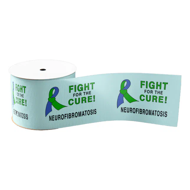 Neurofibromatosis Ribbon: Fight for the Cure! 3" Grosgrain Ribbon | Zazzle