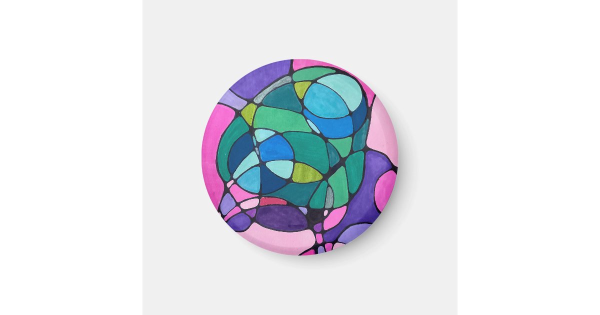Neurographic/Abstract Art - Visitor Magnet | Zazzle