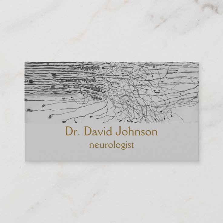 Neurologist Anatomy Nerve Drawing Gray Doctor Business Card | Zazzle