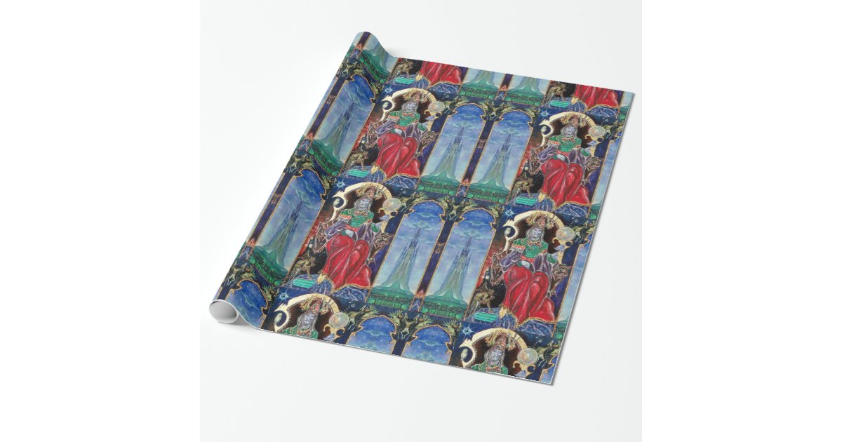 NEUROMANCER Magician King, Fantasy Wrapping Paper | Zazzle