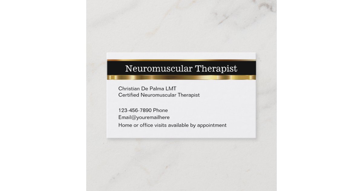 Neuromuscular Therapist Appointment Card | Zazzle