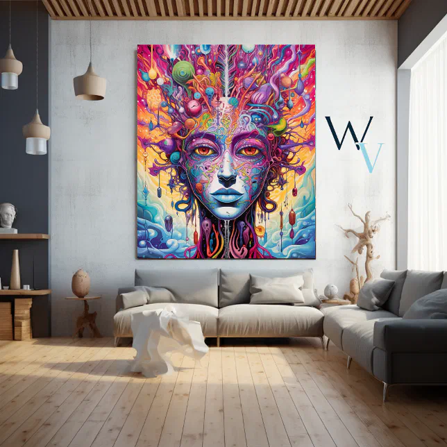 Neuroscience Psychedelic Art Poster | Zazzle