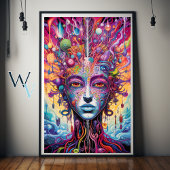 Neuroscience Psychedelic Art Poster | Zazzle