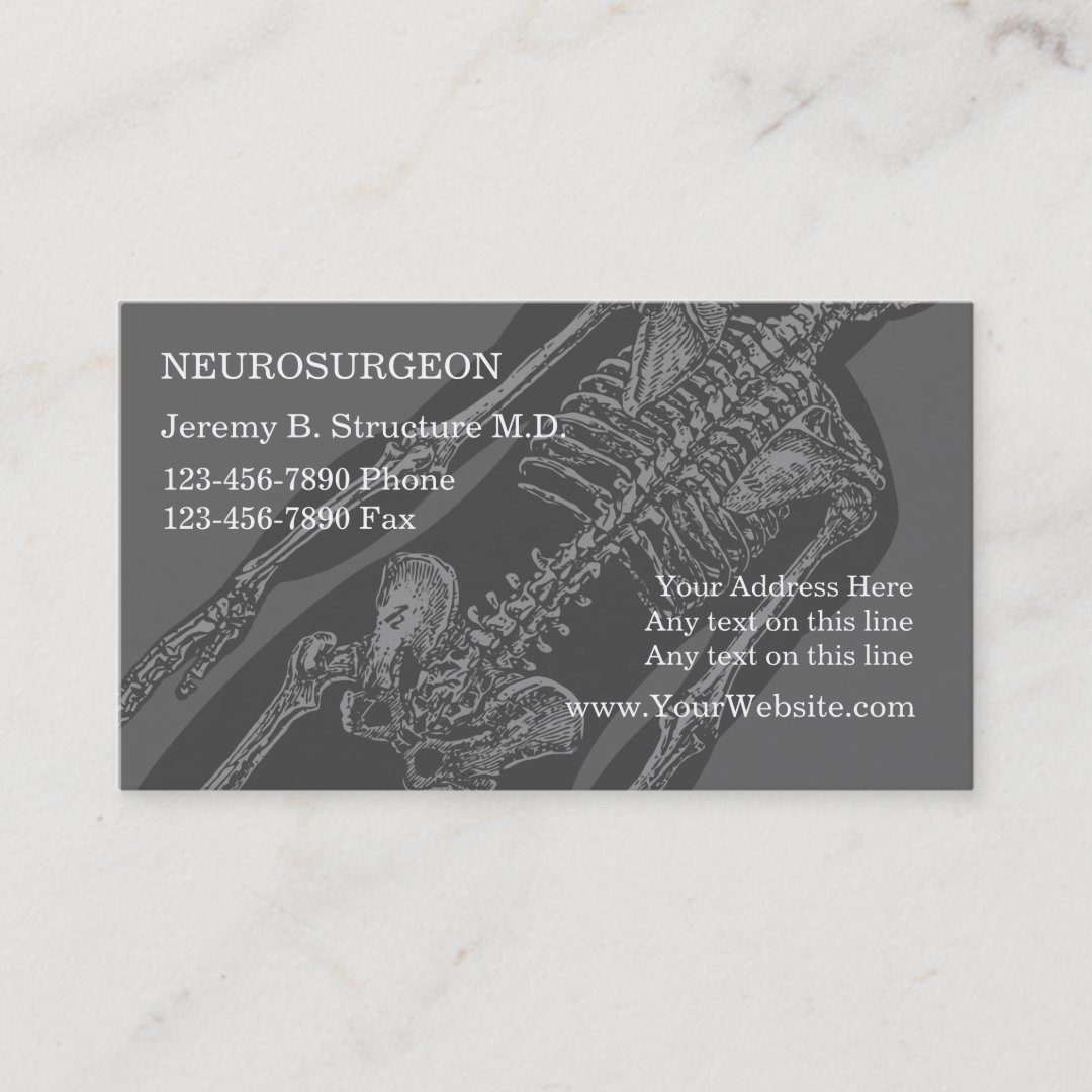 Neurosurgeon Business Cards | Zazzle
