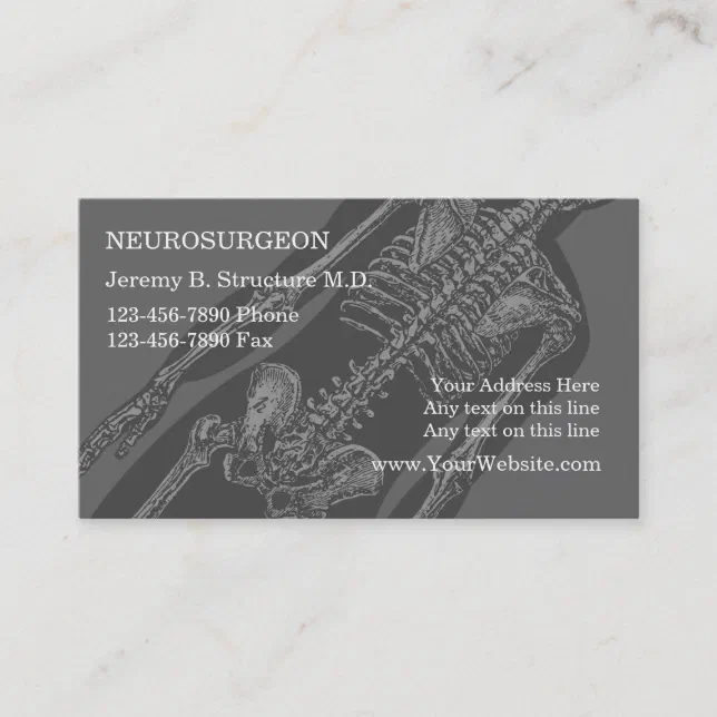 Neurosurgeon Business Cards | Zazzle