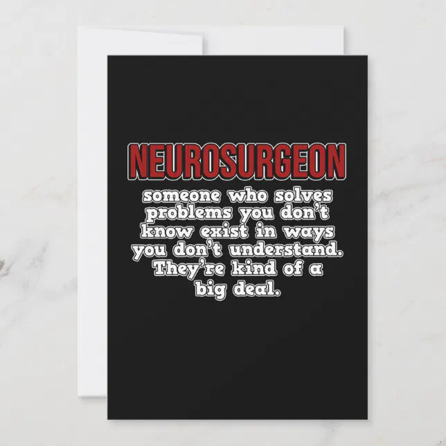 Neurosurgeon Surgery Medical Doctor Neurology Grap Thank You Card | Zazzle