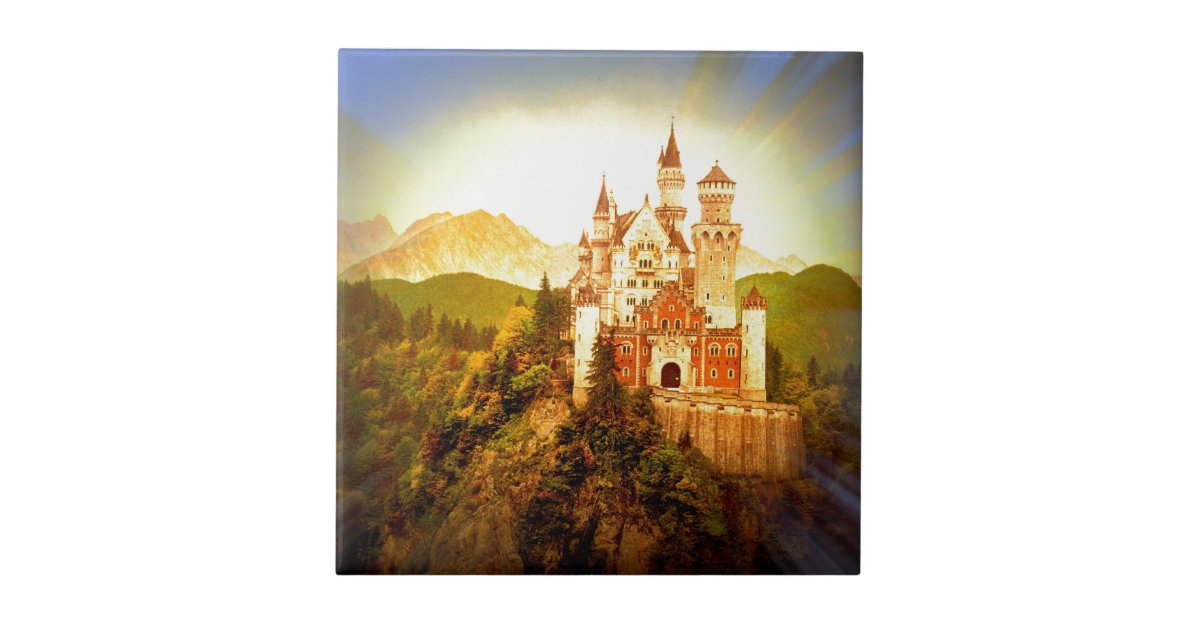Neuschwanstein Castle Ceramic Tile | Zazzle