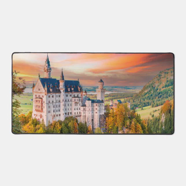 Neuschwanstein castle desk mat | Zazzle