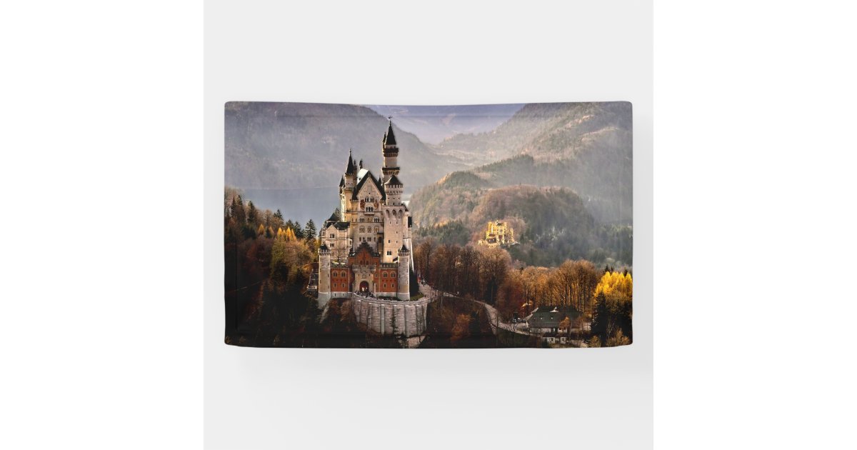 Neuschwanstein Castle Germany Banner | Zazzle