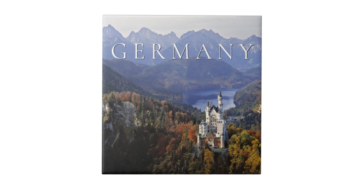 Neuschwanstein Castle | Germany, Bavaria Ceramic Tile | Zazzle