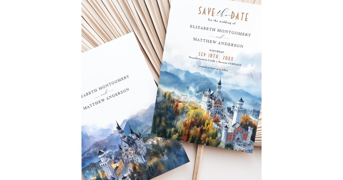 Neuschwanstein Castle Germany Save the Date Card | Zazzle