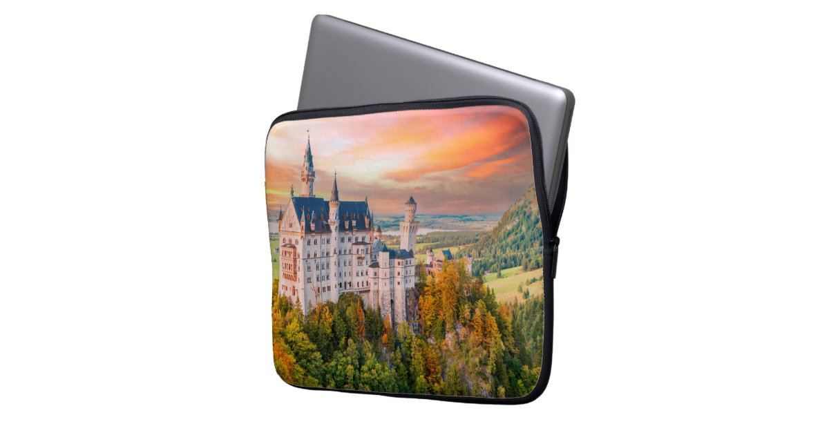 Neuschwanstein castle laptop sleeve | Zazzle