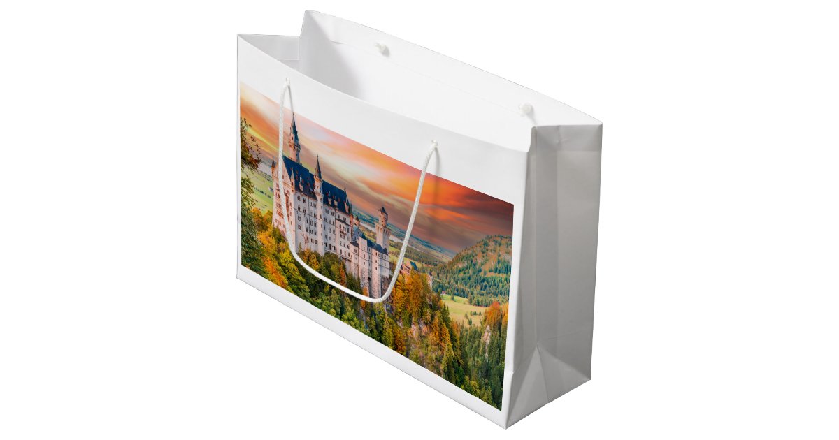 Neuschwanstein castle large gift bag | Zazzle