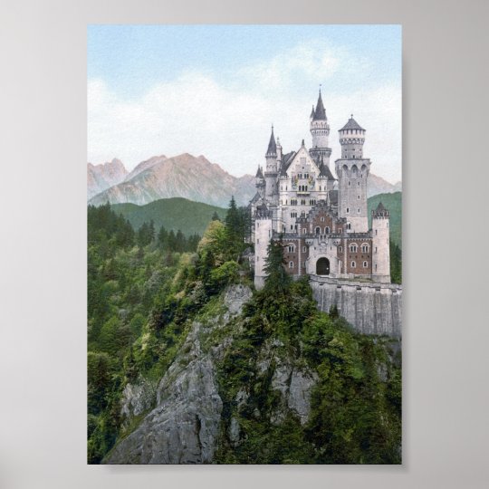 Neuschwanstein Castle Lithograph Poster | Zazzle.com