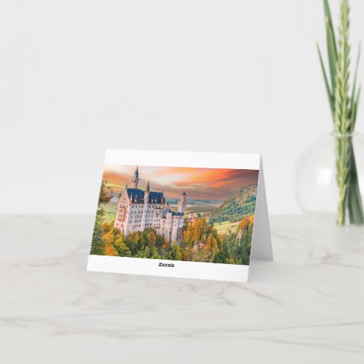 Neuschwanstein castle thank you card | Zazzle