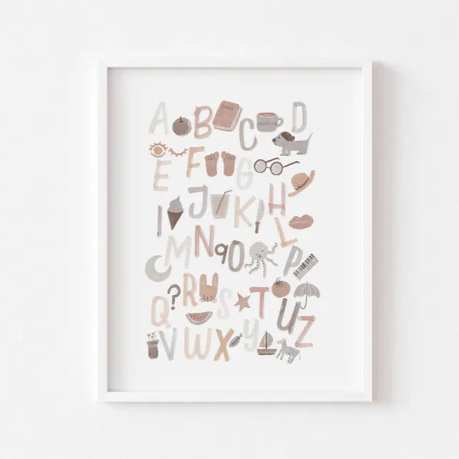 Neutral Alphabet English poster | Zazzle