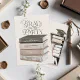 Neutral and Soft Book Stack Grad Party Invitation | Zazzle