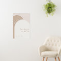 Neutral Arch Boho Minimalist Wedding Welcome Sign | Zazzle