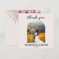 Neutral Boho Botanical Wedding Thank You Card | Zazzle