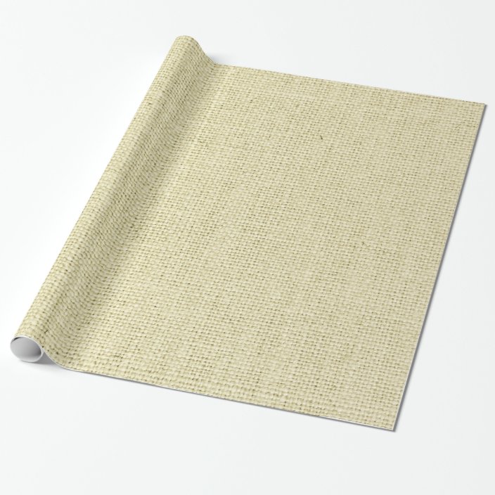 Neutral Burlap Wrapping Paper | Zazzle