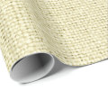 Neutral Burlap Wrapping Paper | Zazzle