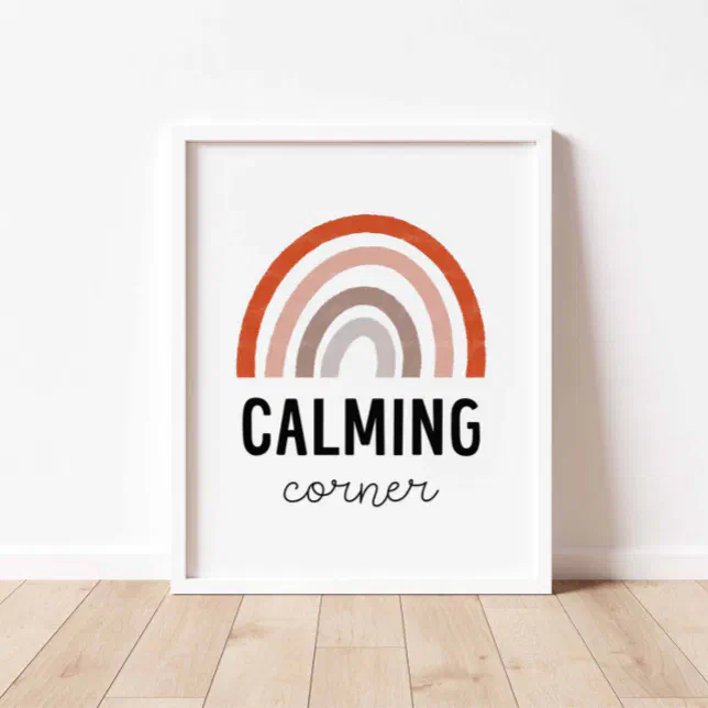 Neutral Calming Corner Poster | Zazzle