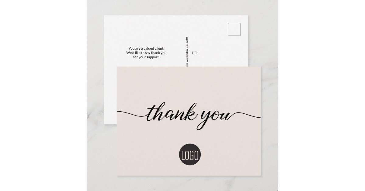 Neutral Customer Appreciation Business template Postcard | Zazzle