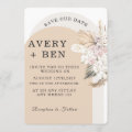Neutral Floral Save the Date Invitation | Zazzle