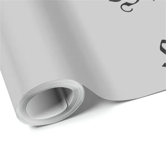 neutral happy birthday in old fashioned script wrapping paper | Zazzle