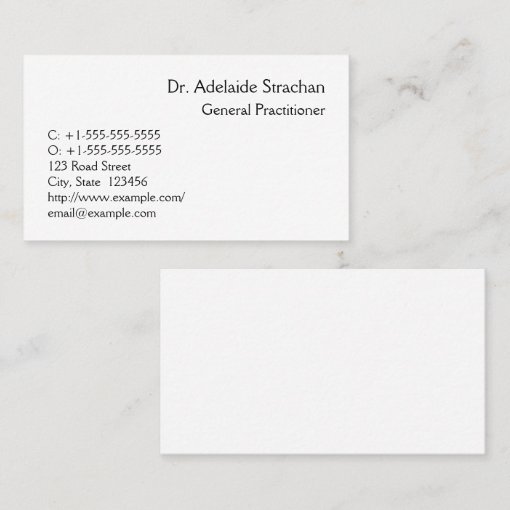 Neutral Medical Professional Business Card | Zazzle