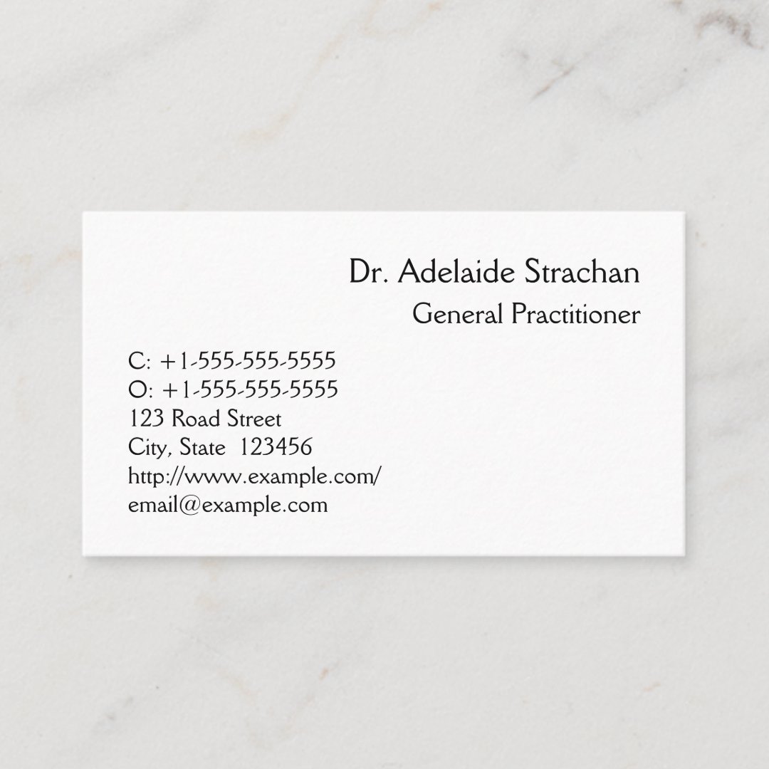 Neutral Medical Professional Business Card | Zazzle