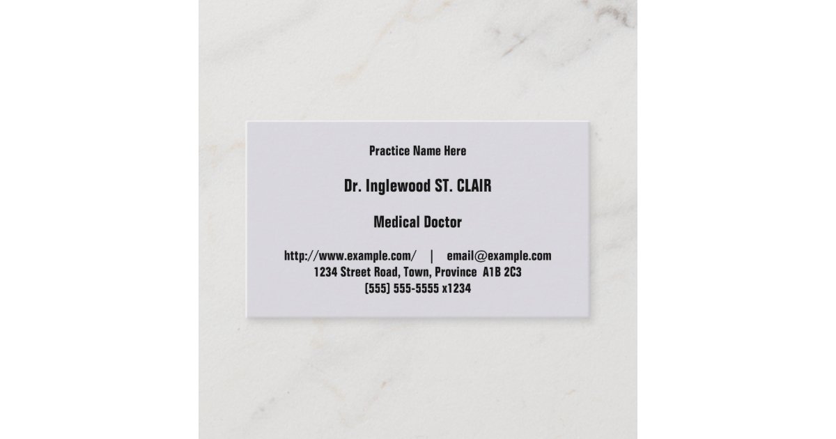 Neutral Medical Specialist Business Card | Zazzle