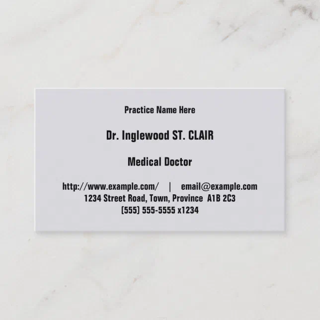 Neutral Medical Specialist Business Card | Zazzle