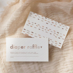Neutral Modern Gender Neutral Diaper Raffle Enclosure Card | Zazzle